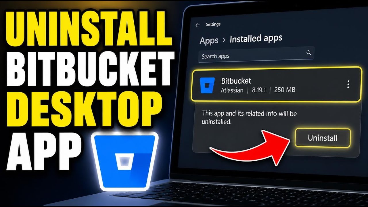 How to uninstall Atlassian Bitbucket desktop app - Easy Tutorial - YouTube