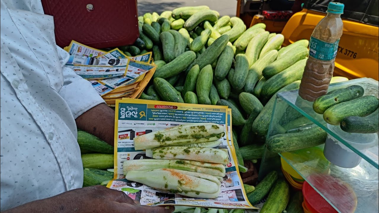 Tirupati Fresh Cucumber Masala || Indian Street Food - YouTube