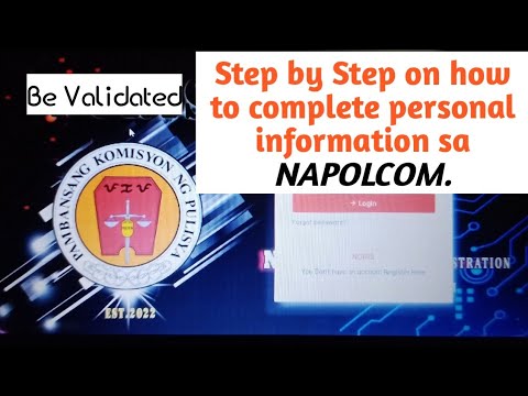 Step By Step on how to Complete personal information | NAPOLCOM ...