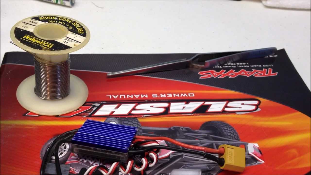 How to Solder an ESC Battery Plug - YouTube