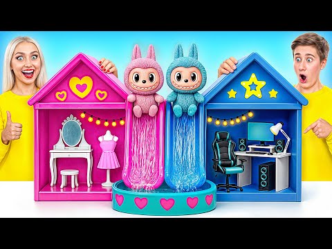 Wir Bauen Ein Erstaunliches Puppenhaus für Labubu | Lustige Momente von Multi DO Smile