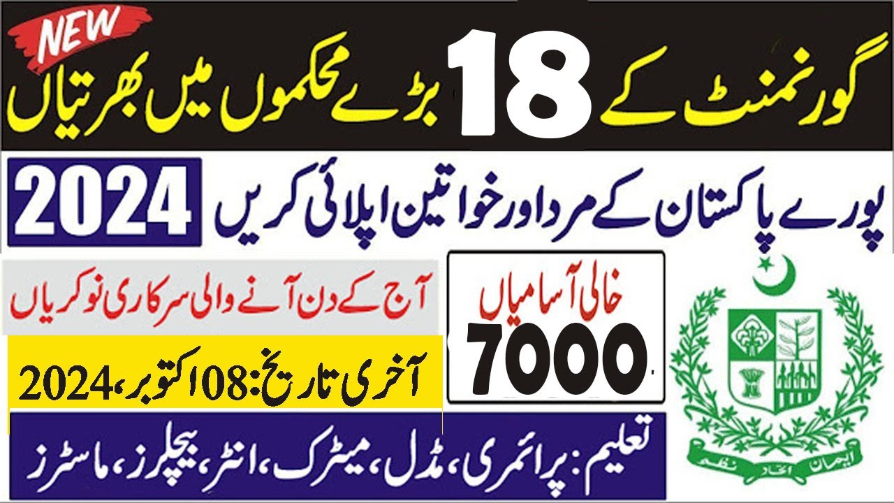 Latest Government Jobs in Pakistan 2024 | New Jobs In Pakistan 2024 ...