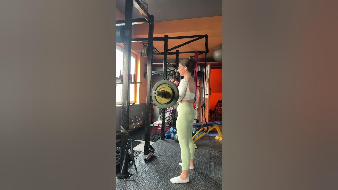 Przysiad zercher 45kg - YouTube