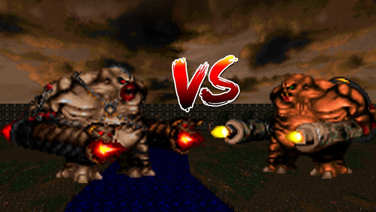 Volcabus vs Mancubus - BRUTAL DOOM Monster Infighting - YouTube