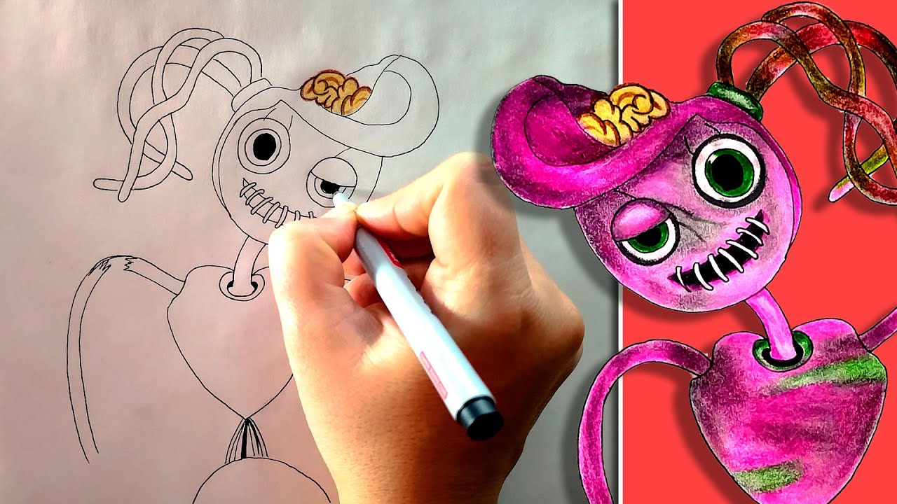 How To Draw Mommy Long Legs The Horror version - YouTube