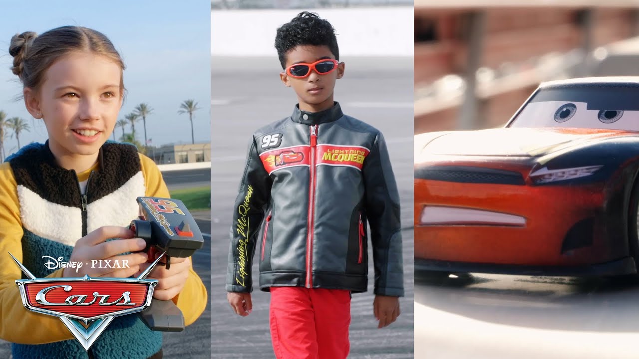 Training with Lightning McQueen on a Real Race Track! | Pixar Cars ...