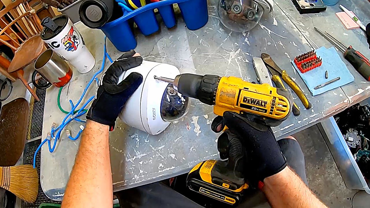 Taking Apart A Security Camera For Scrap - YouTube
