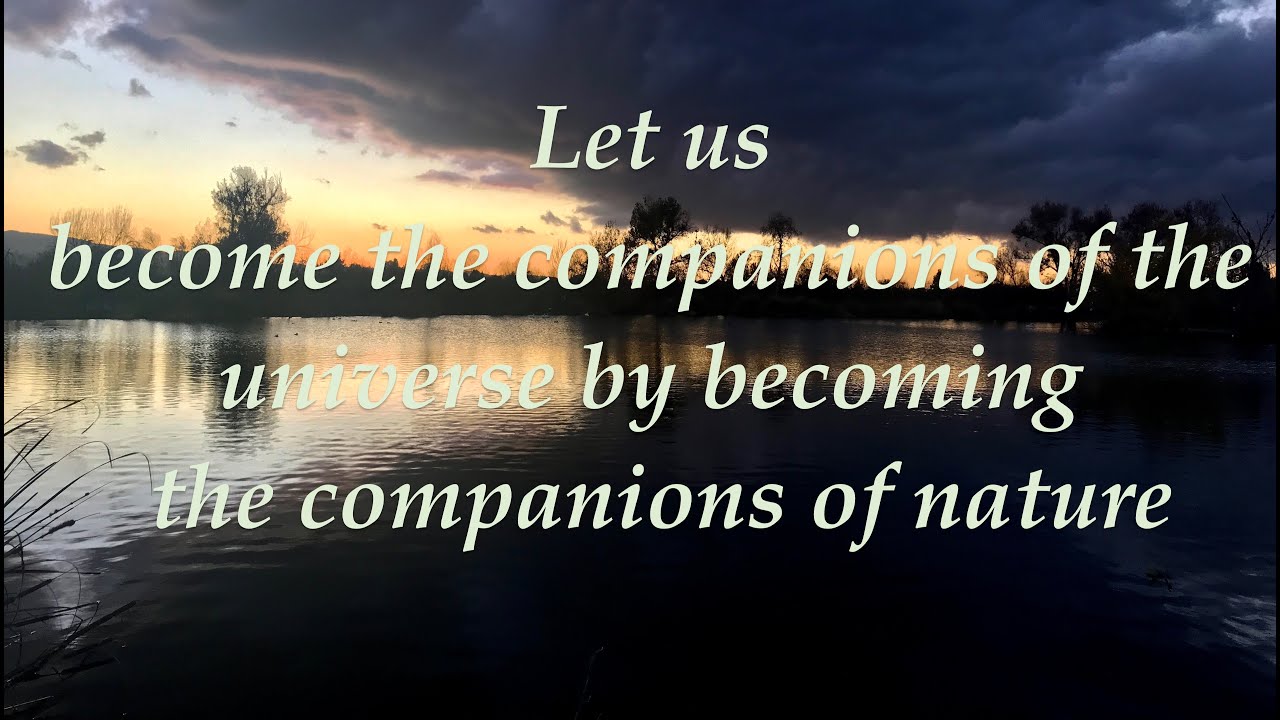 Let us become the companions of the universe by becoming the companions ...