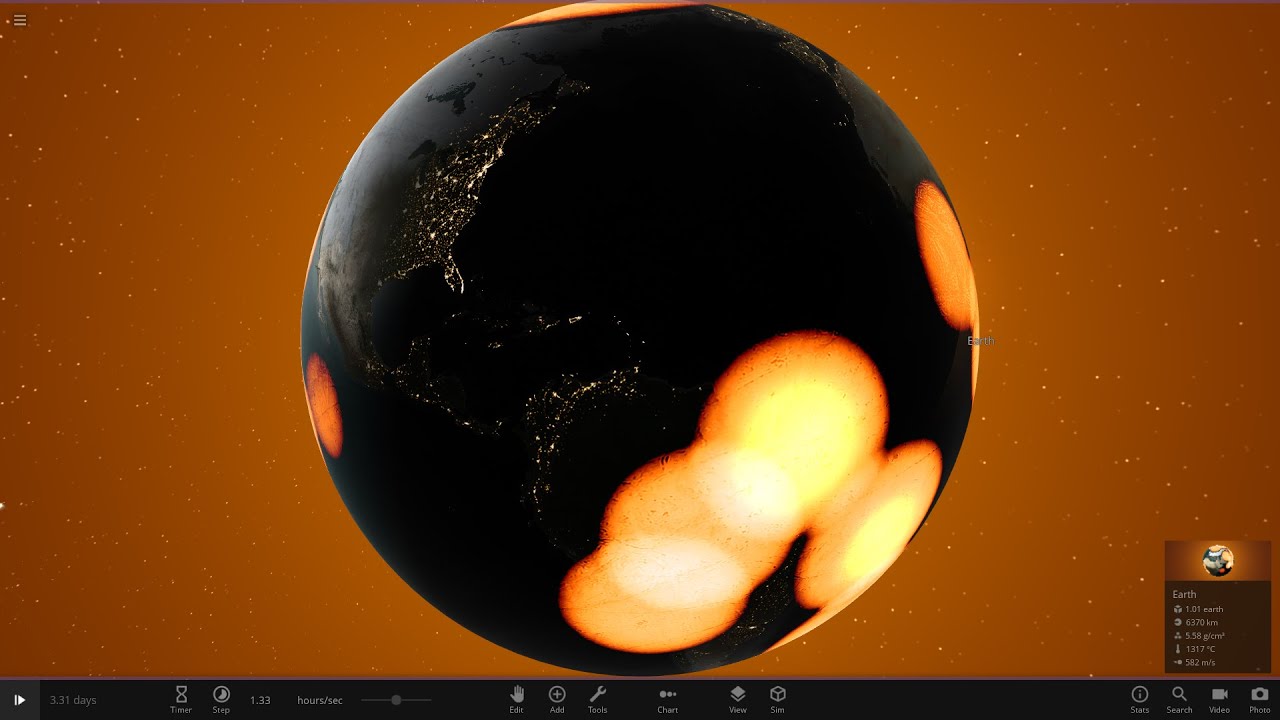 Theia's theoretical collision with earth - YouTube