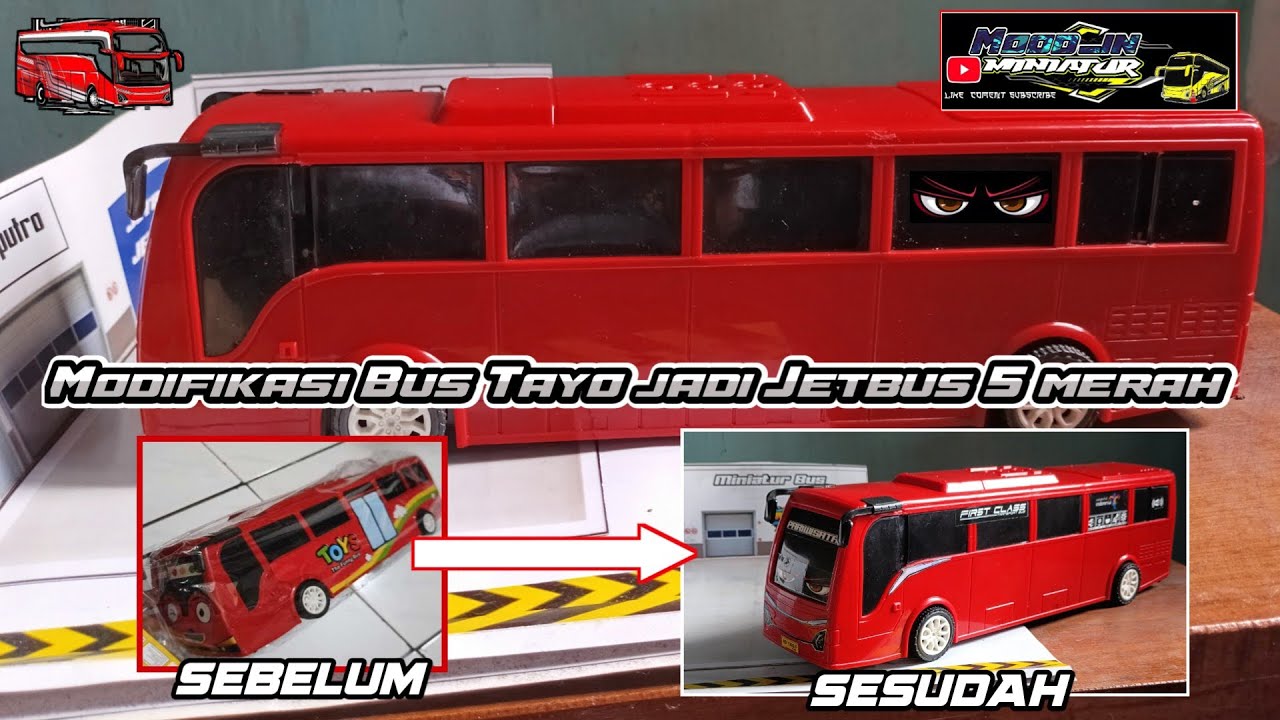 Modifikasi Bus plastik Tayo jadi Jetbus 5 Merah - YouTube