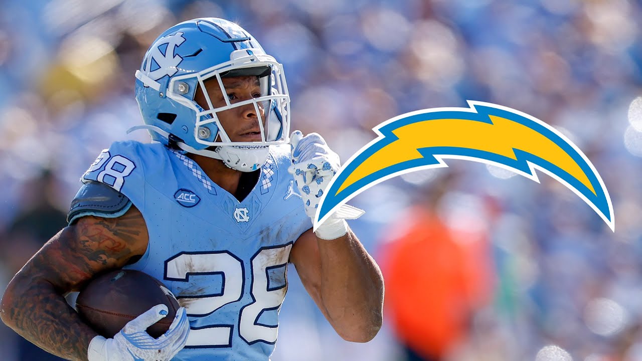 1st Round Pick RB Omarion Hampton College Highlights | LA Chargers ...