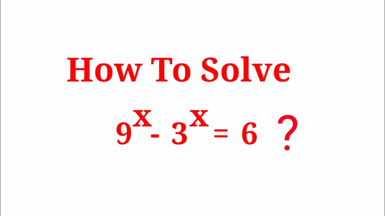How To Solve Quadratic Equations How To Solve 9 x 3 x 6 Important How To Solve Quadratic Equations How To Solve 9 x 3 x 6 Important