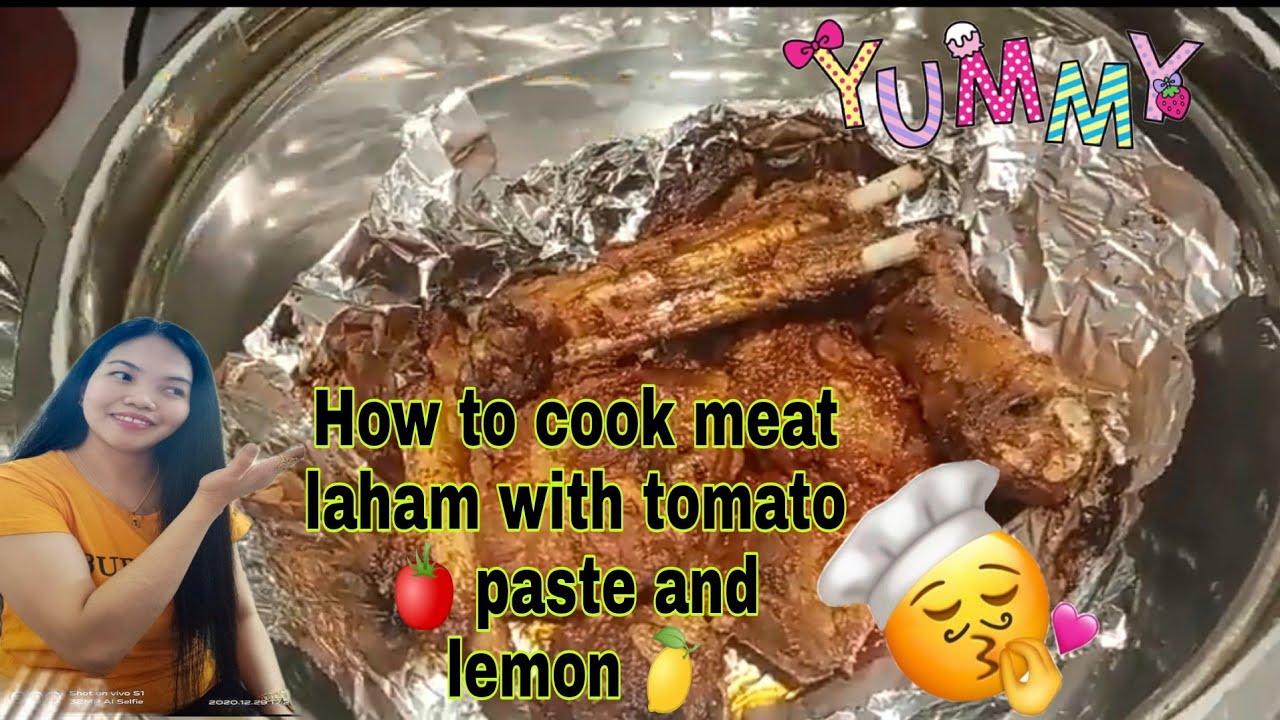 how to cook meat laham with tomatoe paste and lemon . - YouTube