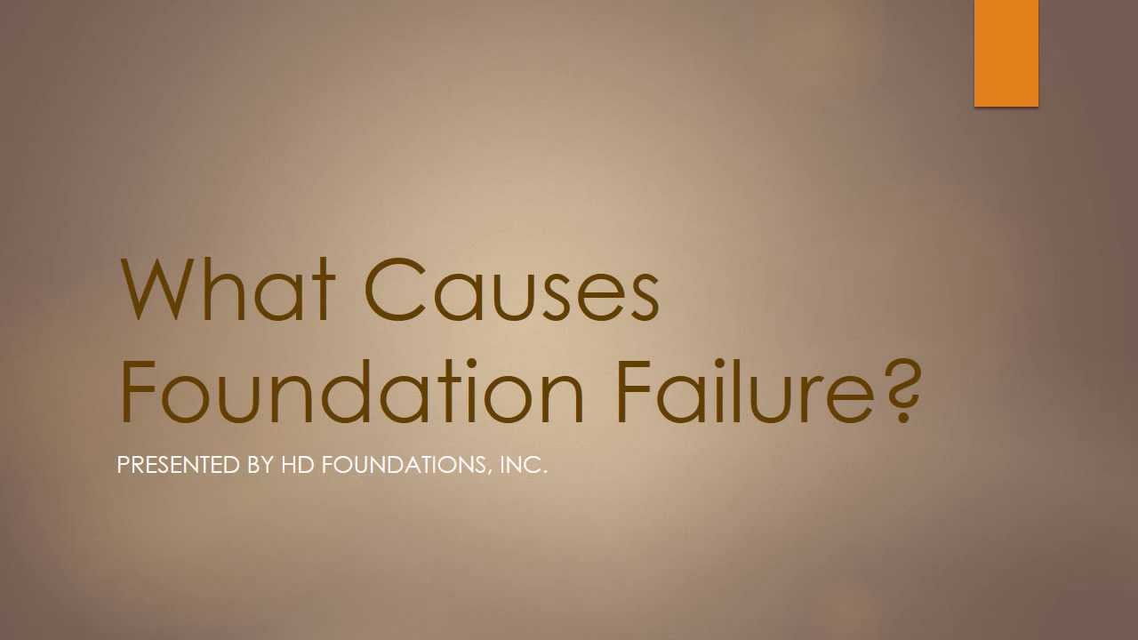 Foundation Failure - Six Common Causes - YouTube