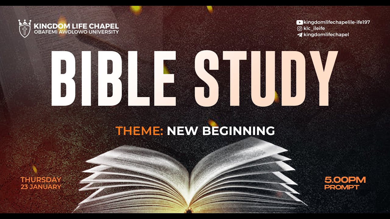 BIBLE STUDY - 23rd January, 2025. - YouTube