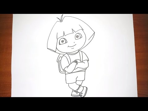 How To Draw Dora Step by Step for Kids | Dora The Explorer Characters ...
