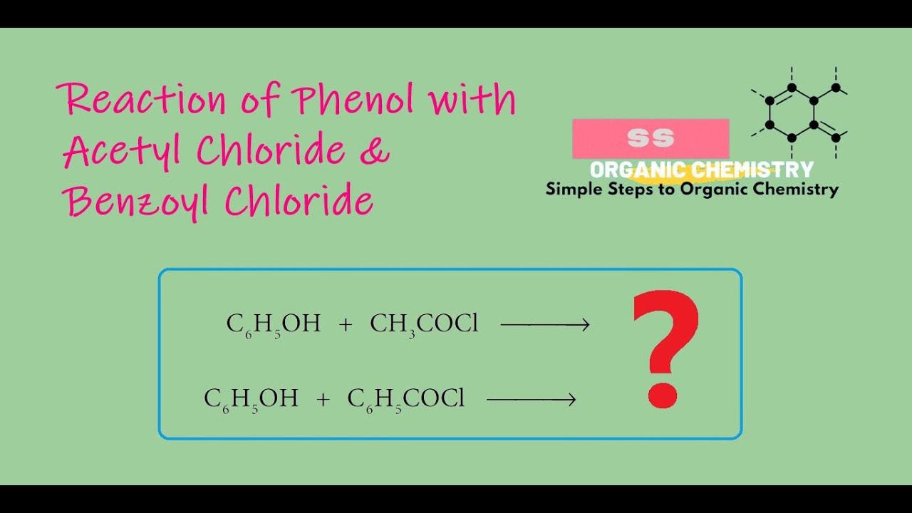 Reaction of phenol with acetyl chloride & benzoyl chloride ...