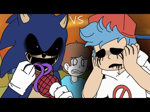 sonic exe vs boyfriend (friday night funkin) the excuse, part 8 - YouTube
