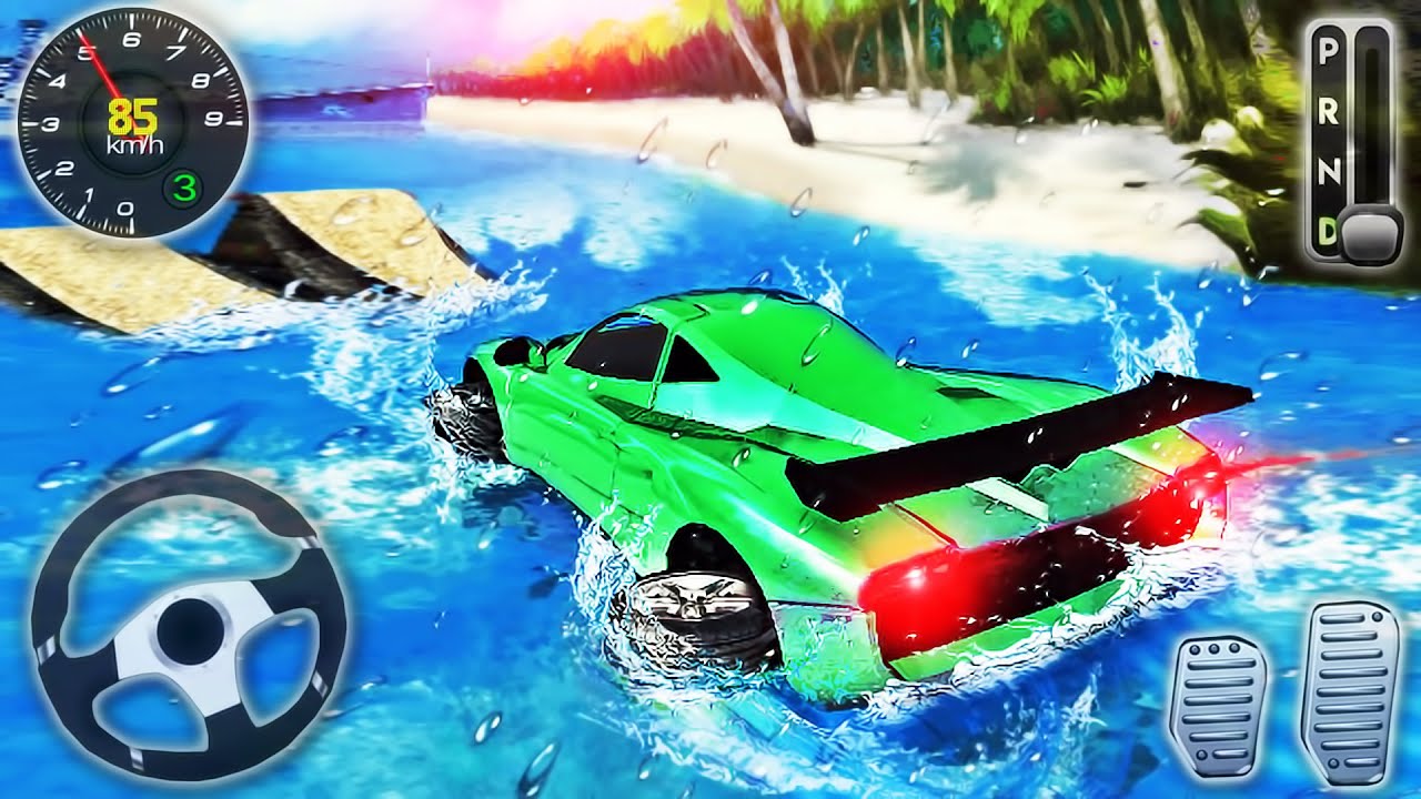Floating Water Car Race Simulator - Surfer Beach Drive - Android ...