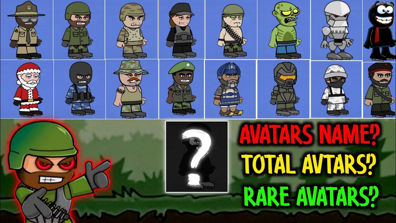 🔥 mini militia classic all avatars। mini militia classic all characters ...