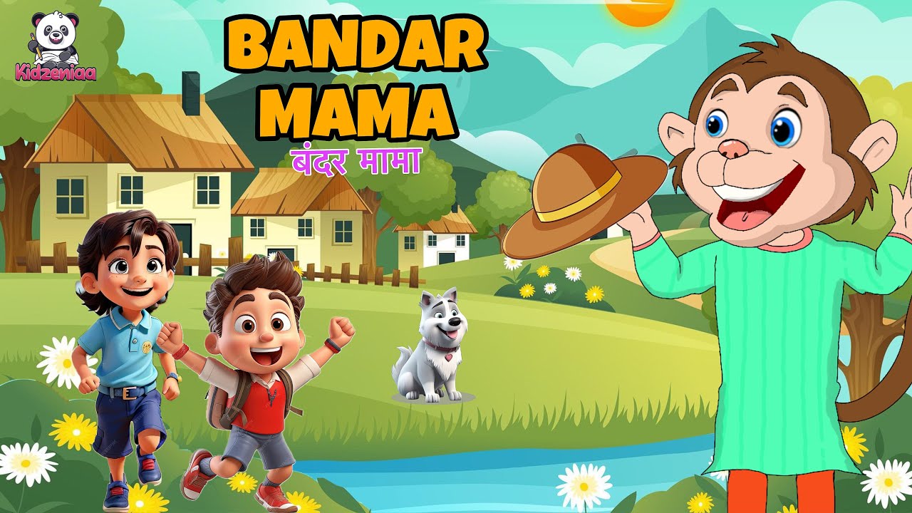 Bandar Mama | बंदर मामा | Cartoon | Hindi Rhyme | Balgeet | 🐒 Song ...