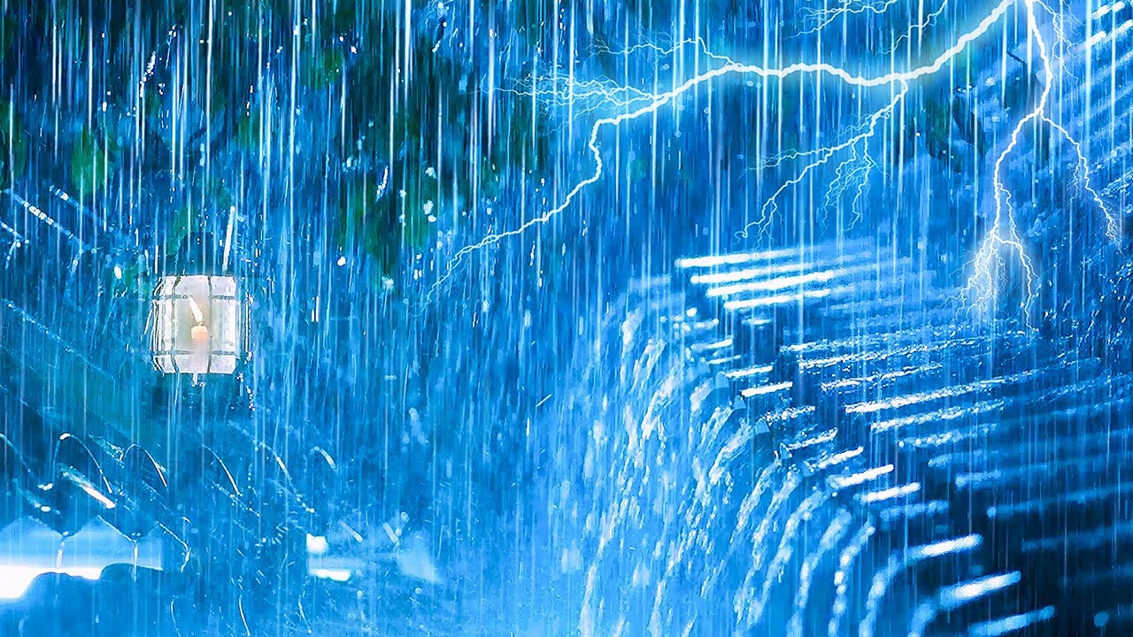 Listen to Relaxing and Restful Sleep with Heavy Rainfall & Rumbling ...