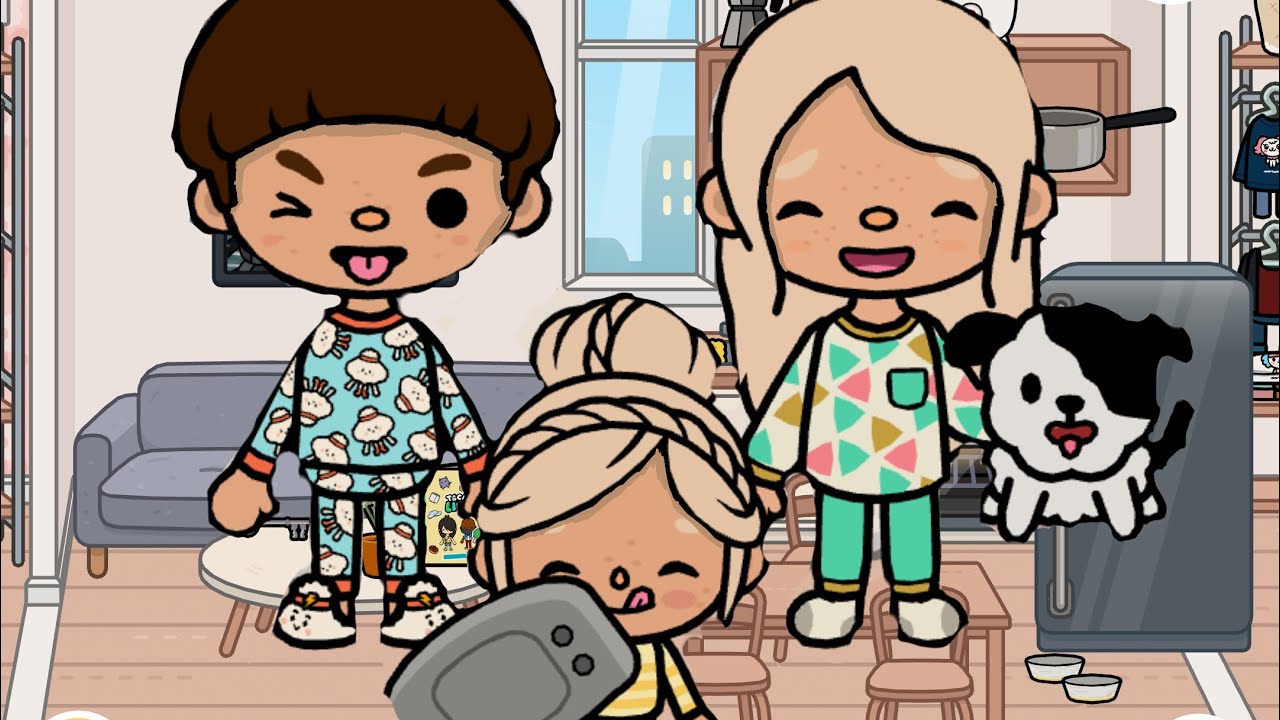 Aesthetic family of three morning routine Toca boca rp - YouTube