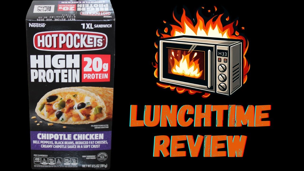 Nestle Hot Pockets High Protein Chipotle Chicken Sandwich Review - YouTube