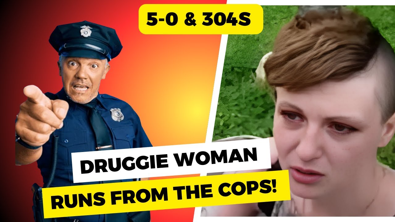 Druggie woman runs from the cops! - YouTube