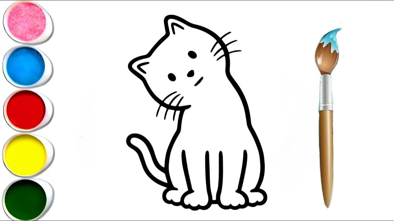 How To Draw A Cat Step By Step | Draw So Cute Animals Easy | Simple Cat ...