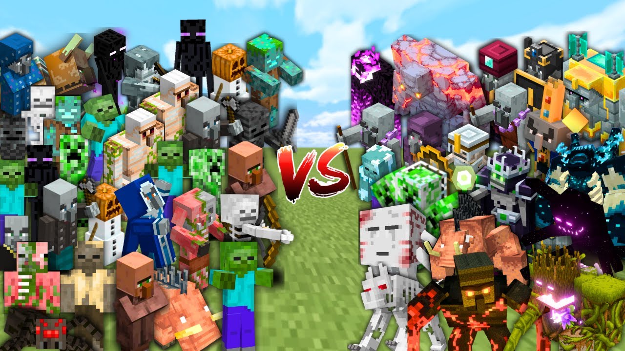 MINECRAFT MOBS vs MODDED MOBS in Minecraft Mob Battle - YouTube