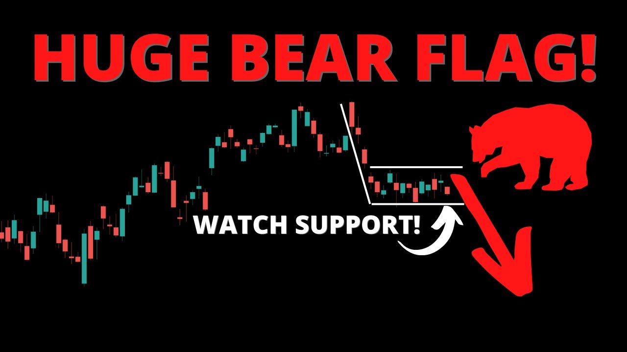 SP500 HUGE BEAR FLAG! Watch Support! #SPY #QQQ #DIA #IWM #ARKK #BTC ...