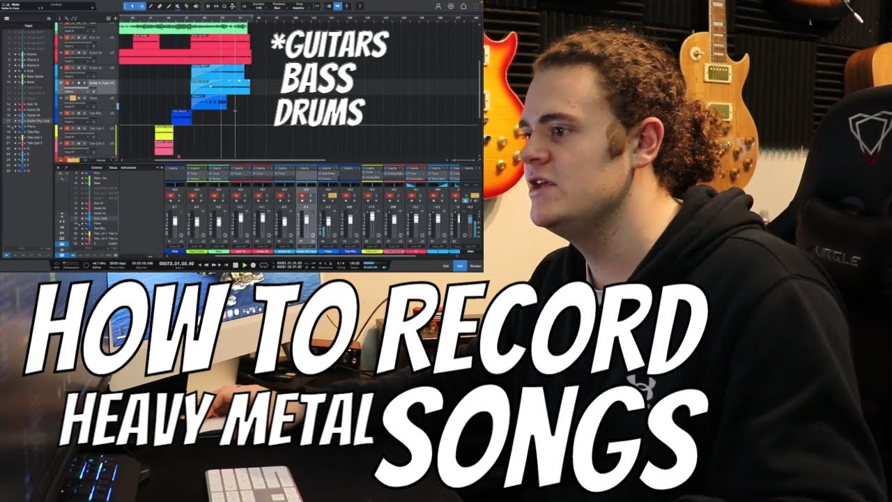 How to WRITE and RECORD a Heavy METAL SONG | Bedroom Studio - YouTube
