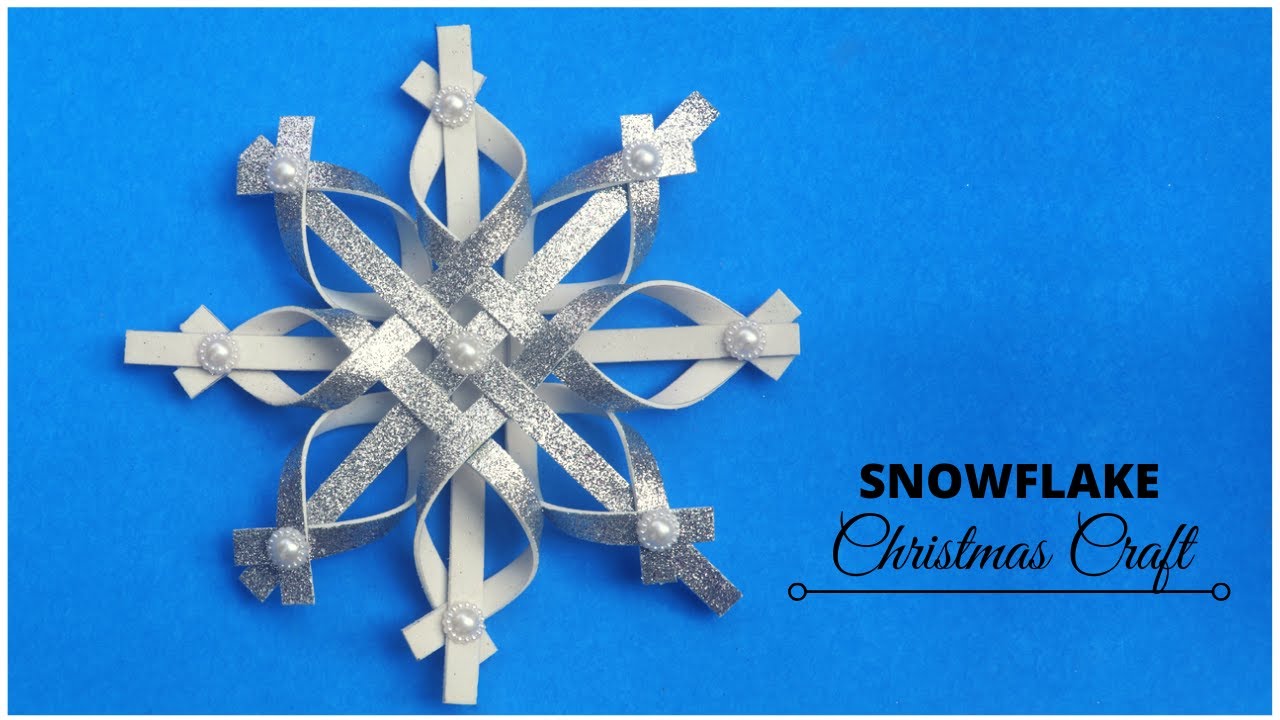 Glitter Foam Snowflake Craft | DIY Christmas Decorations | Handmade ...