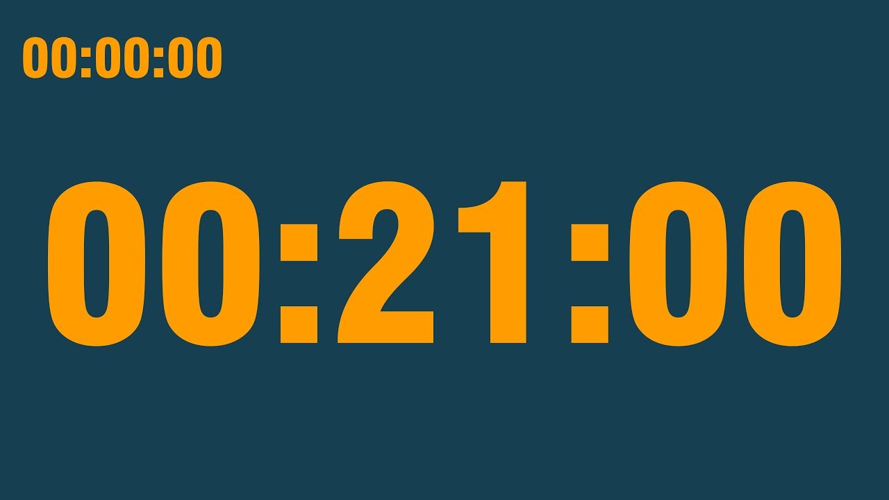 21 minute timer (with end alarm, time elapsed and progress bar) - YouTube