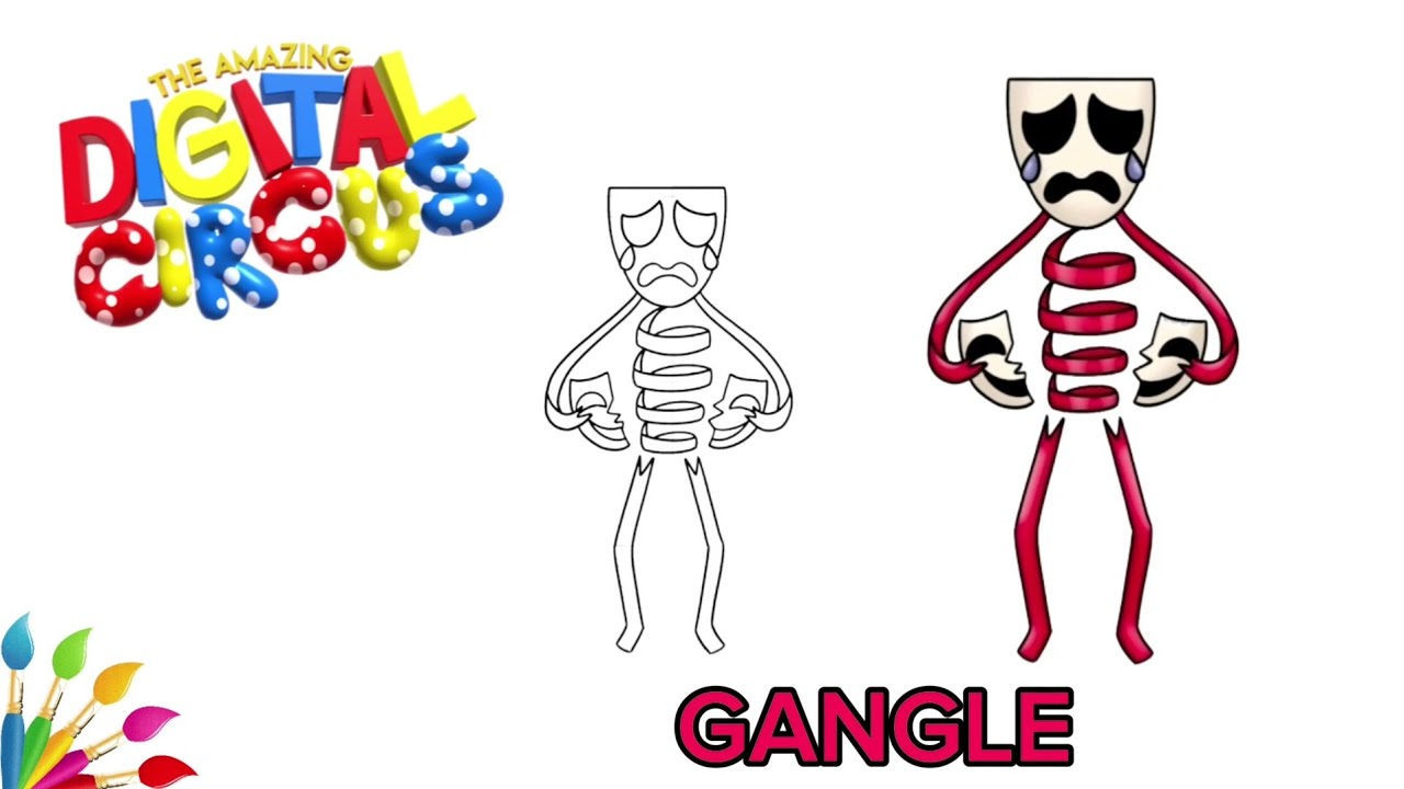 How to draw GANGLE - The amazing DIGITAL CIRCUS - YouTube