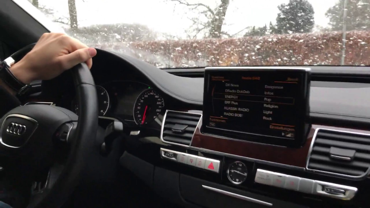 Audi A8 drive in Snow quattro - YouTube