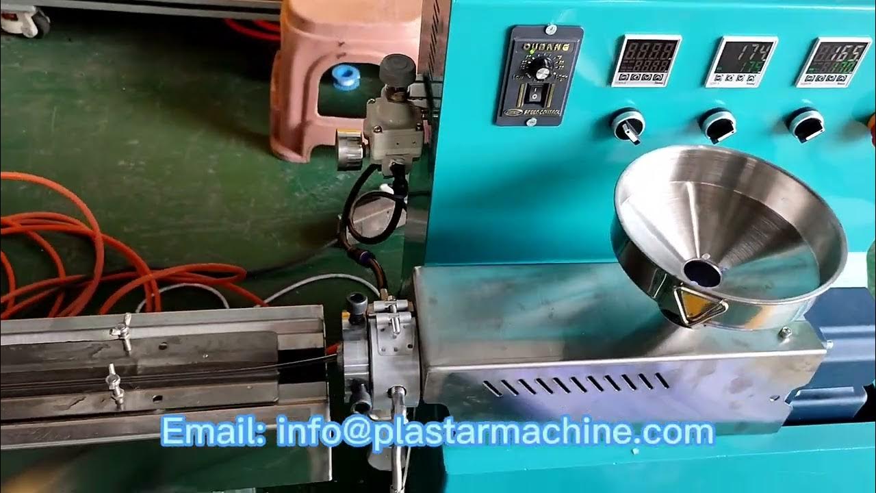 laboratory mini small pvc pu plastic tube extrusion machine - YouTube