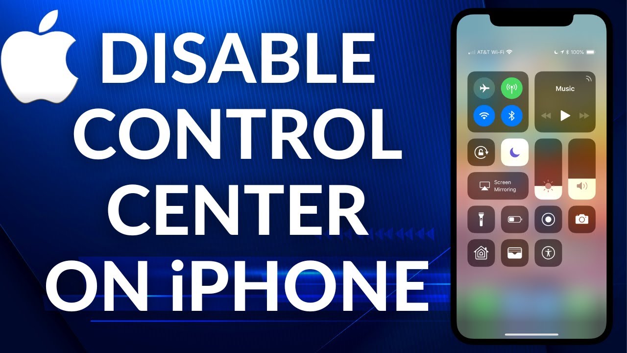 How to Disable the control center on iphone - YouTube