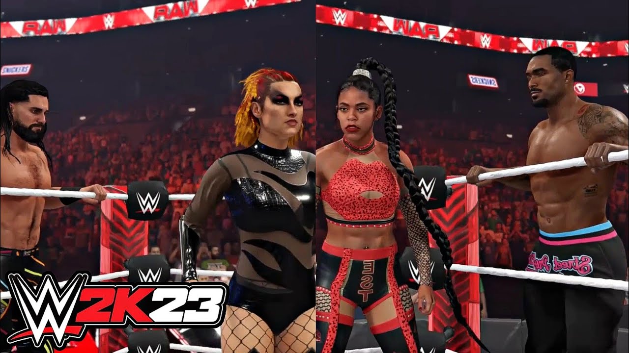 WWE 2K23 - Seth Rollins & Becky Lynch vs. Montez Ford & Bianca Belair ...