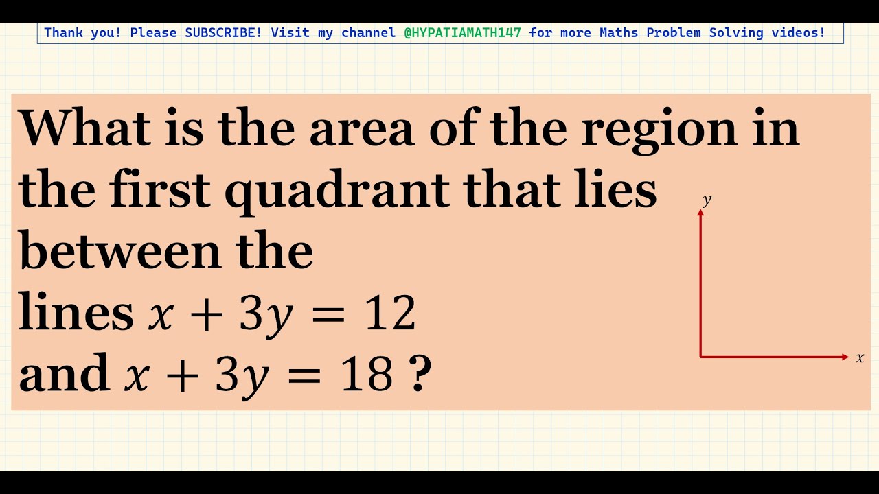 Area of Region that Lies Between Two Lines | Coordinate Geometry ...