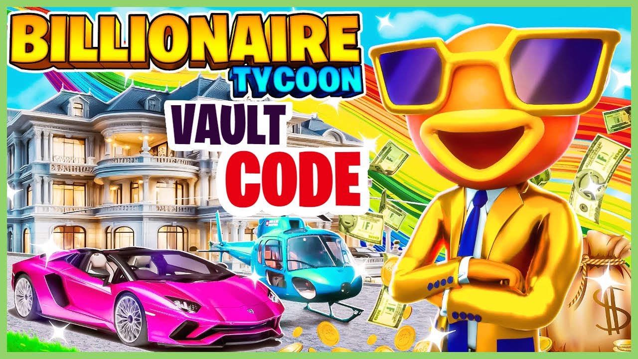 FORTNITE Billionaire Tycoon VAULT CODE (Hyperbit Map) | FORTNITE Billionaire Tycoon Code - YouTube