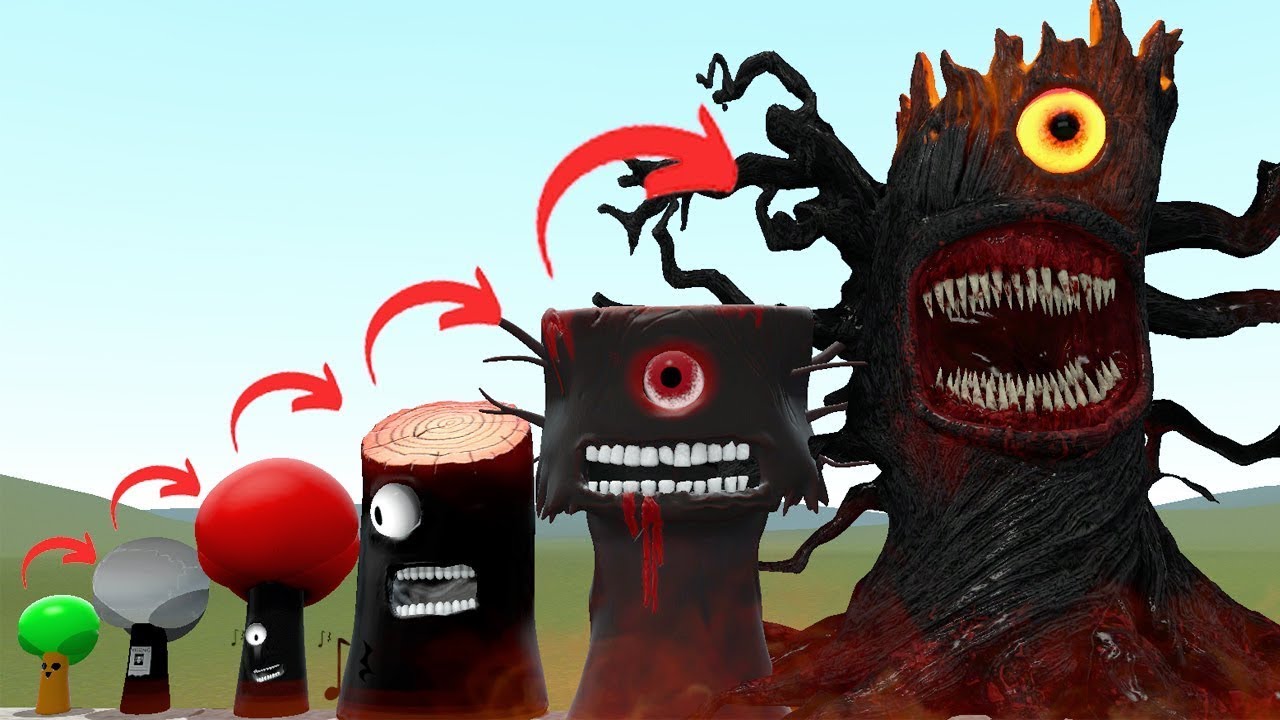 NEW EVOLUTION OF HORROR MR TREE SPRUNKI In Garry's Mod - YouTube