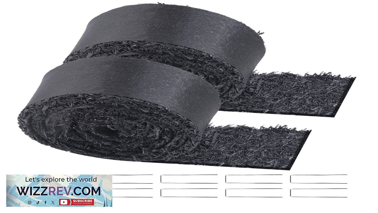 2 Rolls Rubber Mulch Roll for Landscaping 120 x 4.5in Rubber Mulch ...