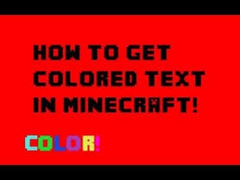 How To Get Colored Text In Minecraft! (Read Description) - YouTube