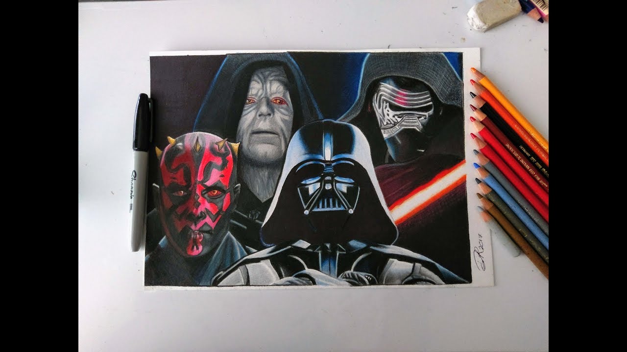 Sith Lords - Speed Drawing - Timelapse - YouTube