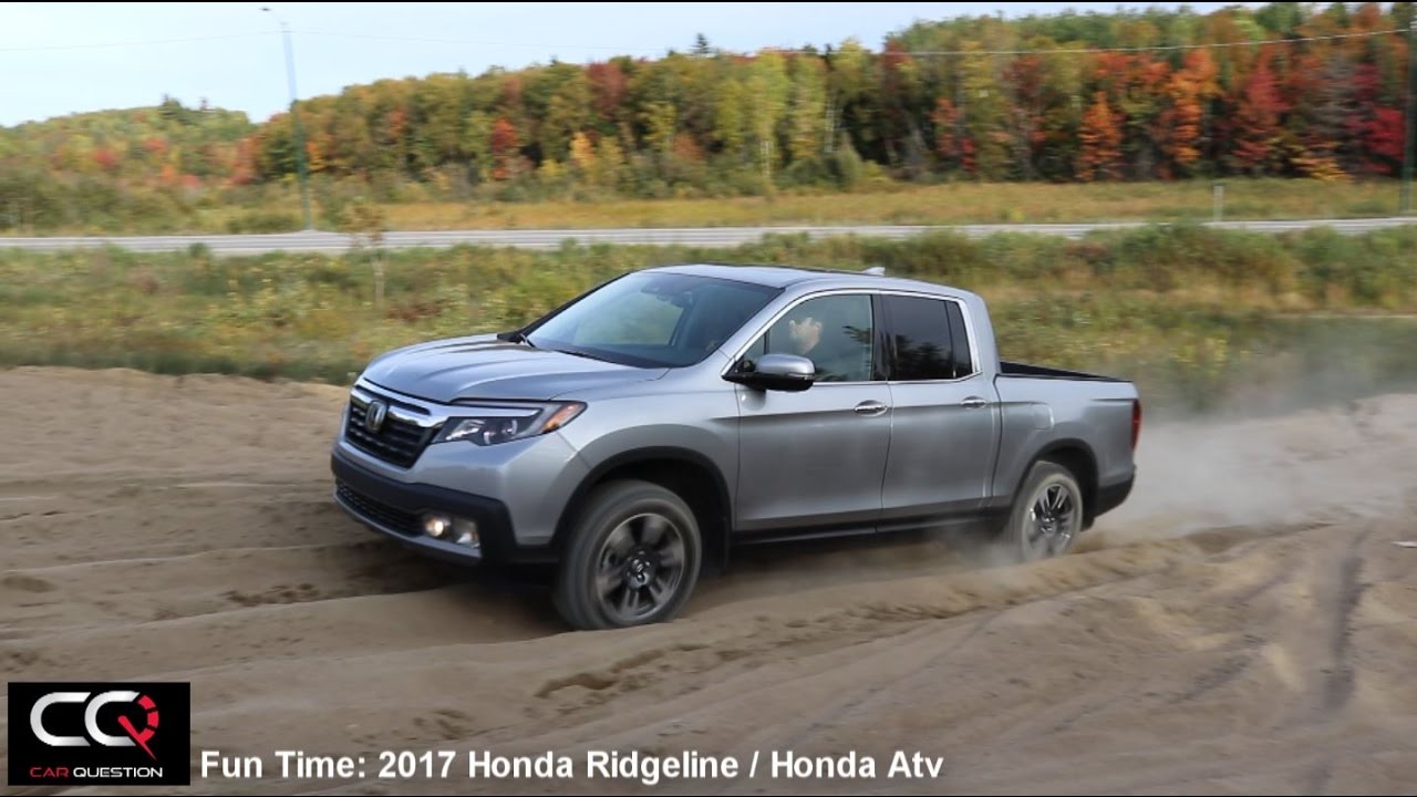 Honda Ridgeline + Honda ATV = Having Fun! - YouTube