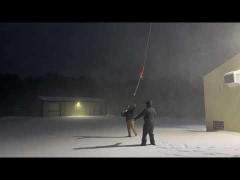 Weather Balloon Launch During Major Winter Snowstorm!