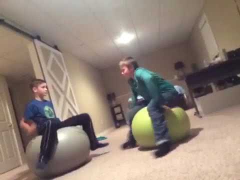 Exercise ball challenges fail - YouTube