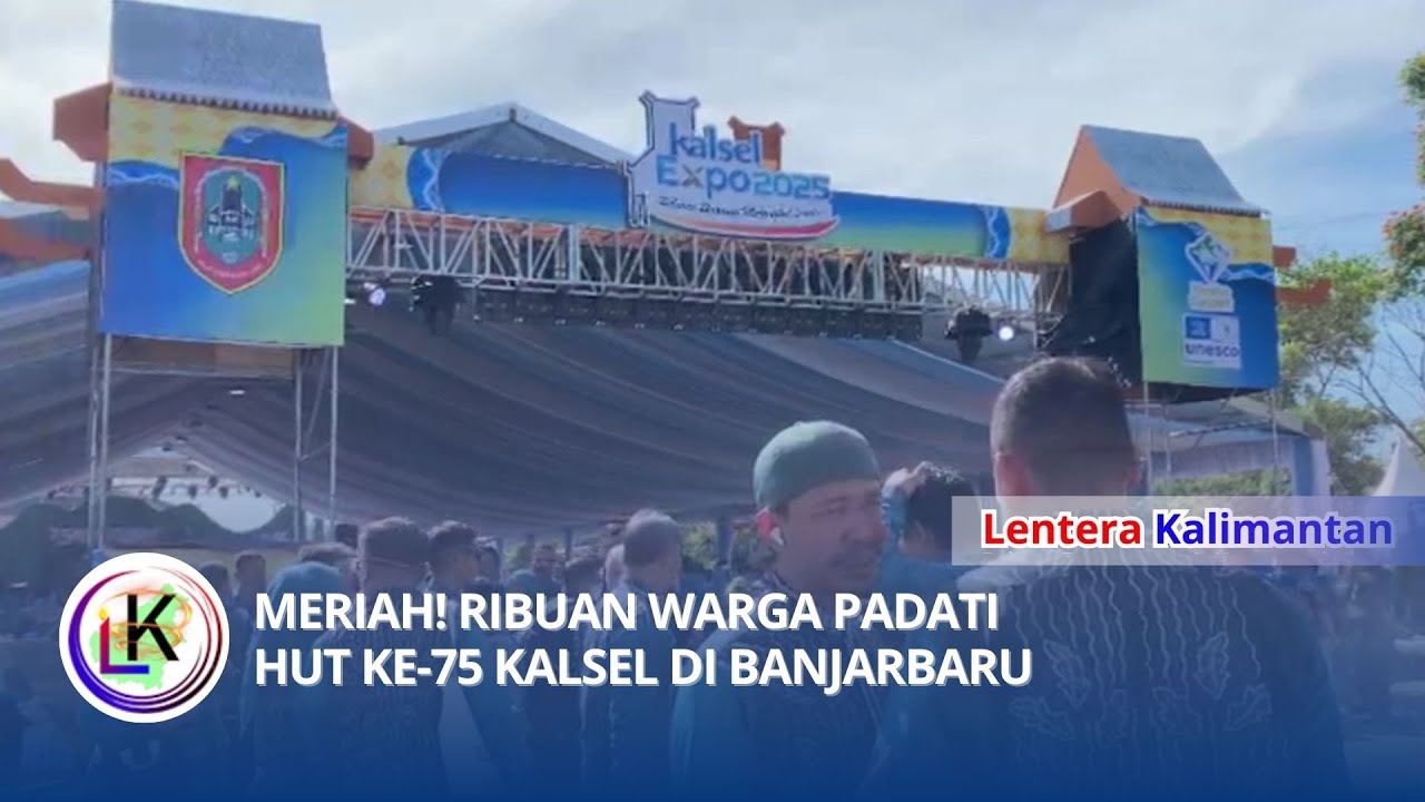 MERIAH! RIBUAN WARGA PADATI HUT KE 75 KALSEL DI BANJARBARU - YouTube